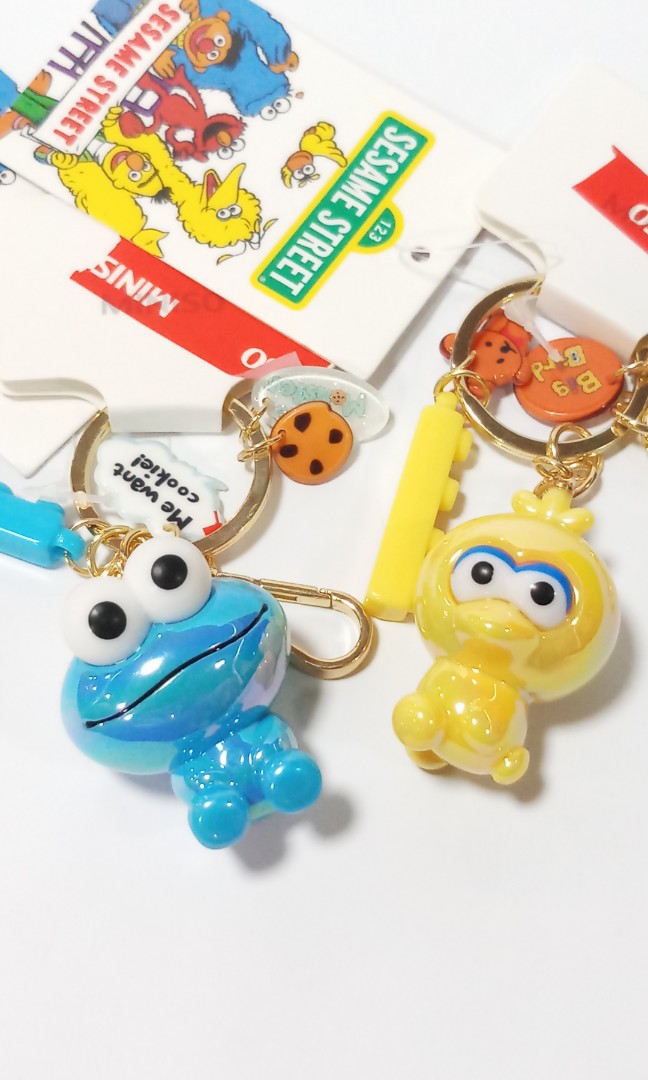 Sesame Street key chain bag charm Miniso, Furniture & Home Living ...