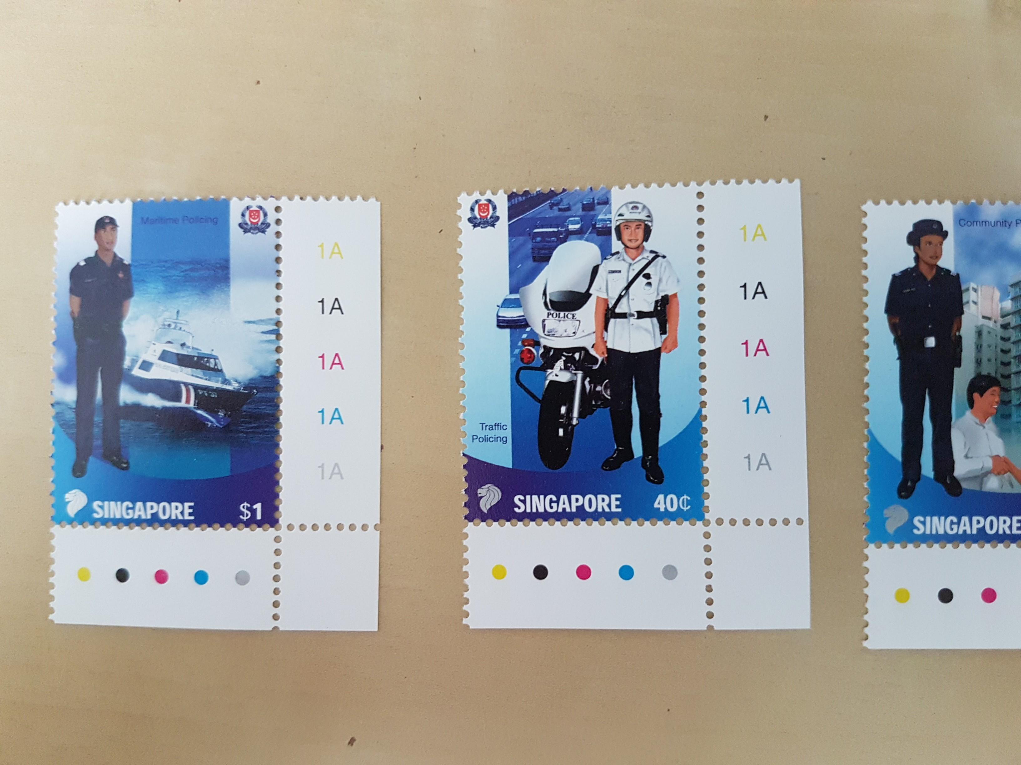 Singapore Police Force Stamp 2003, Vintage & Collectibles, Stamps ...