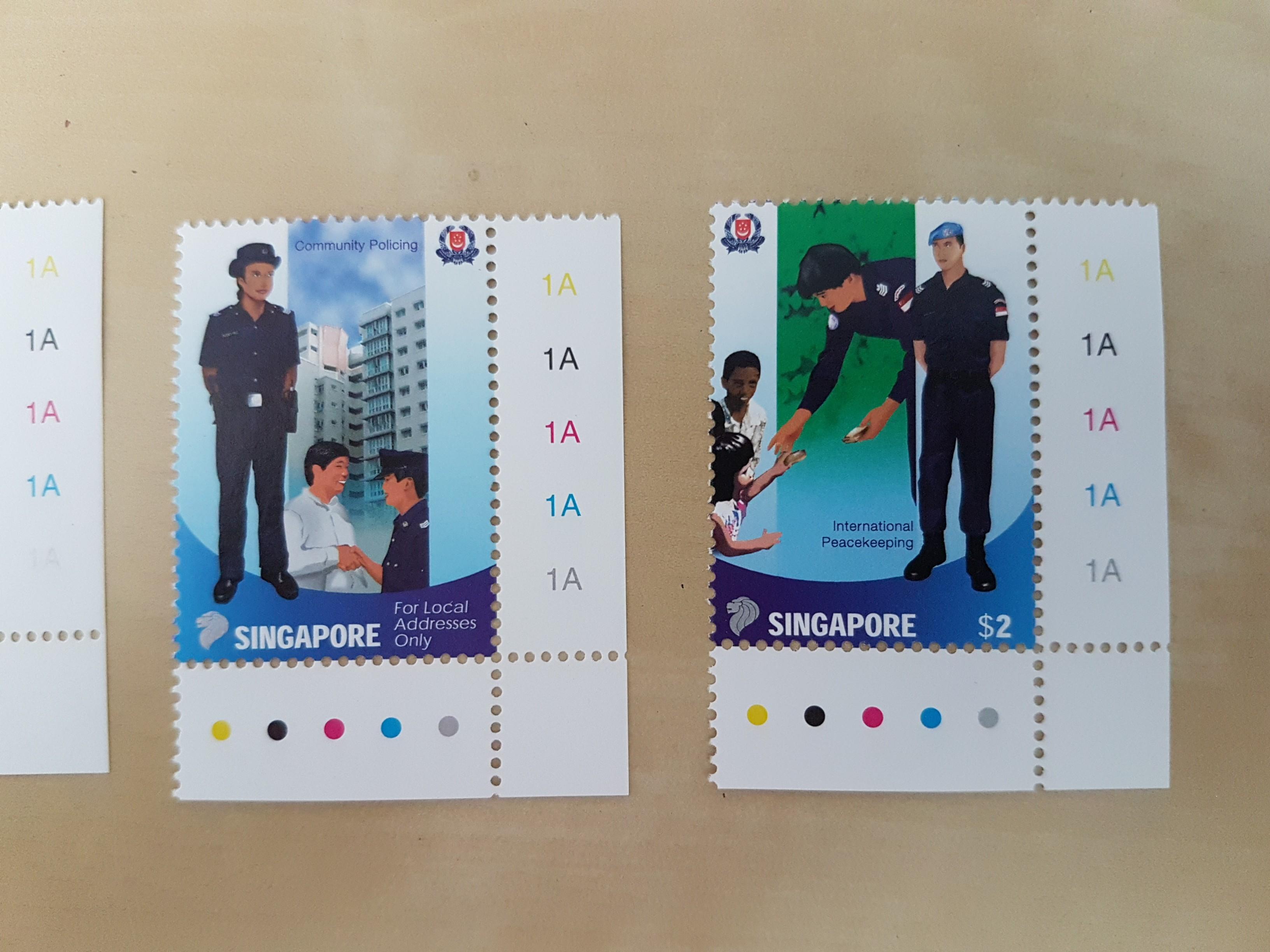 Singapore Police Force Stamp 2003, Vintage & Collectibles, Stamps ...
