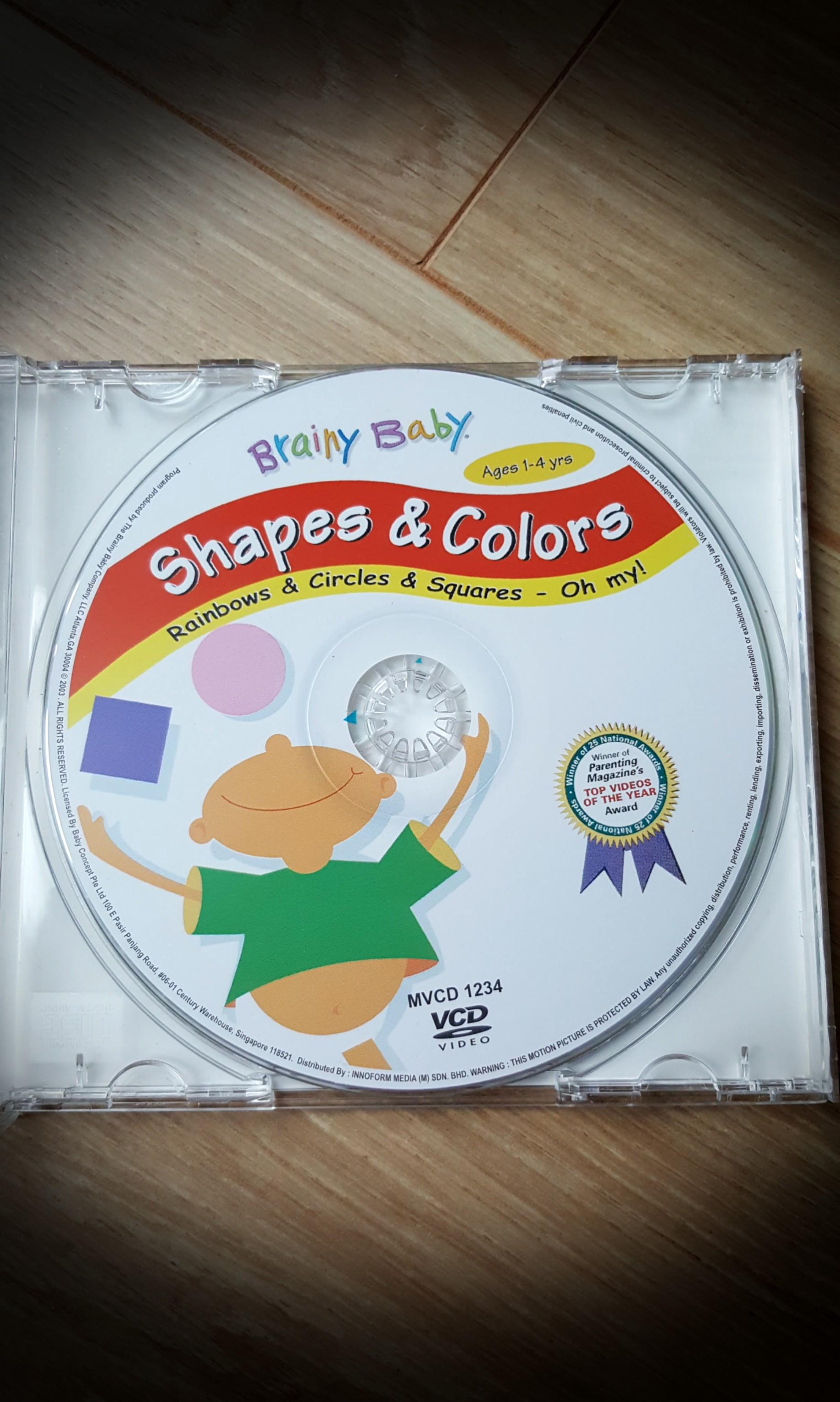 VCD Brainy Baby - Shapes & Colors, Hobbies & Toys, Books & Magazines ...