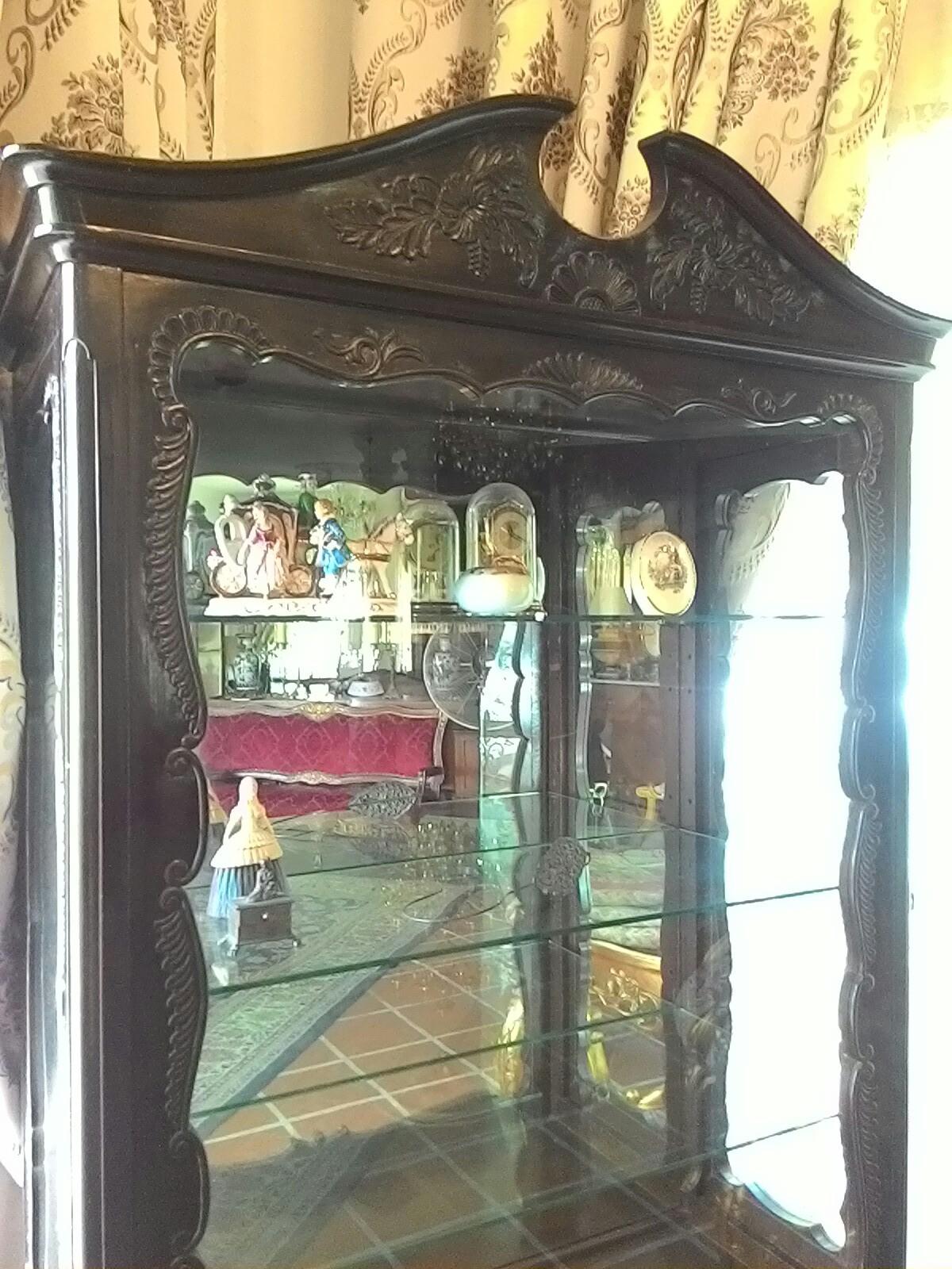 Antique showcase cabinet antik, Furniture & Home Living, Home Decor ...