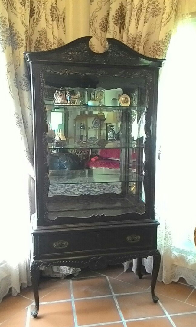 Antique showcase cabinet antik, Furniture & Home Living, Home Decor ...