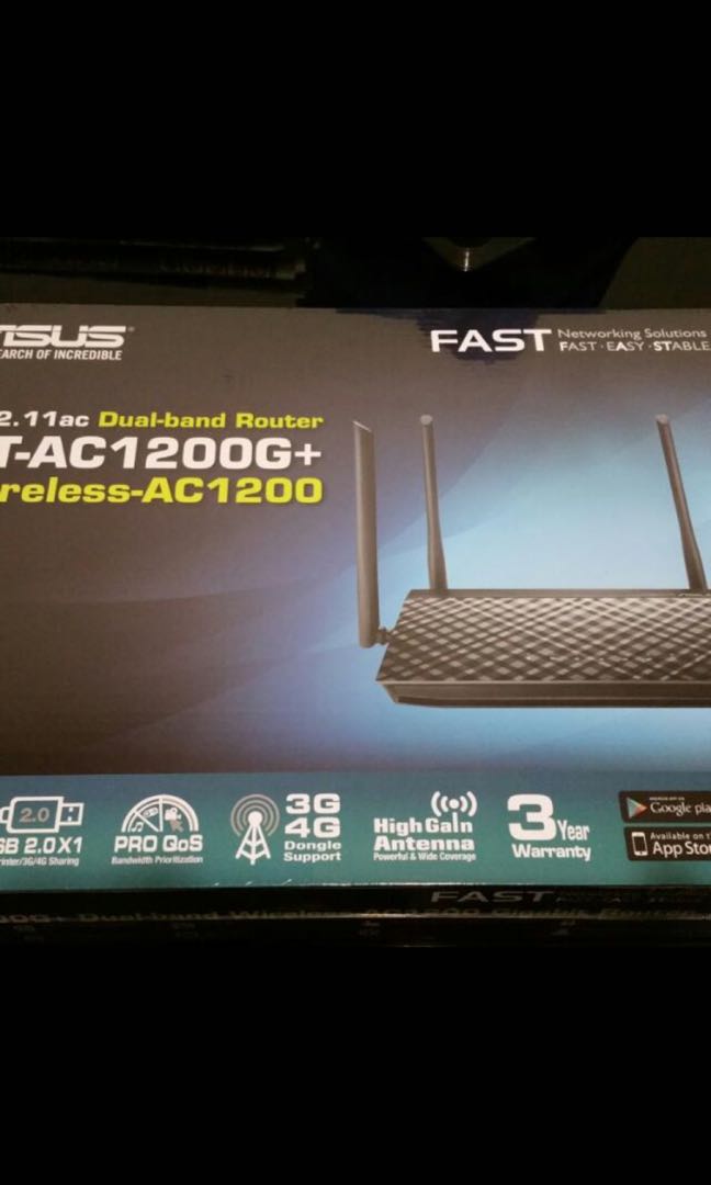 ASUS RT-AC1200 G+ Dual band router wireless AC BNIB, Computers & Tech, Parts & Accessories ...