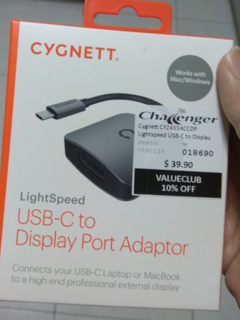 CYGNETT - Usb C to display port adapter, Computers & Tech, Parts ...