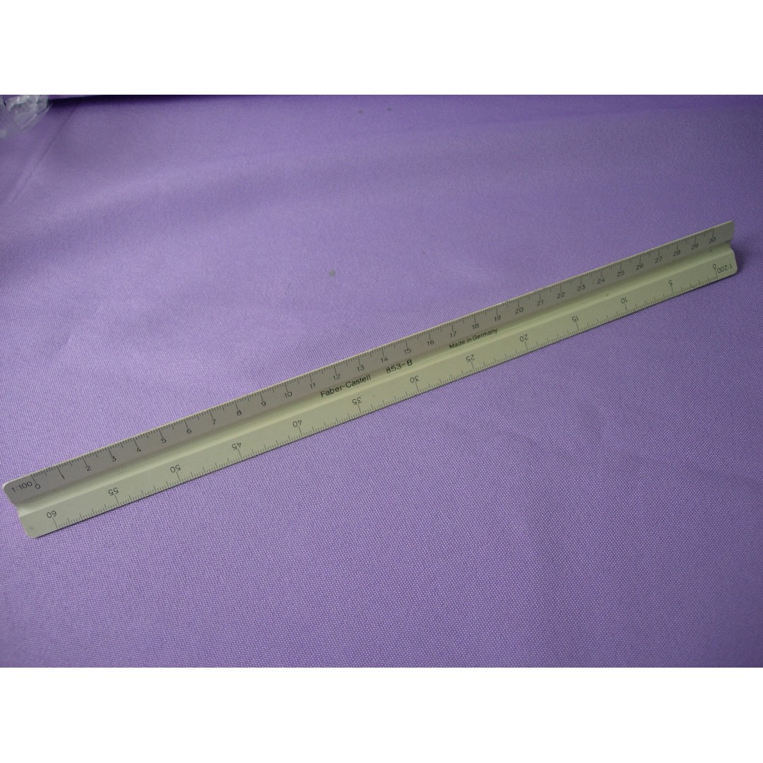 Faber-Castell 853-B Metric Triangular Scale Ruler (30cm) 德國 Faber ...