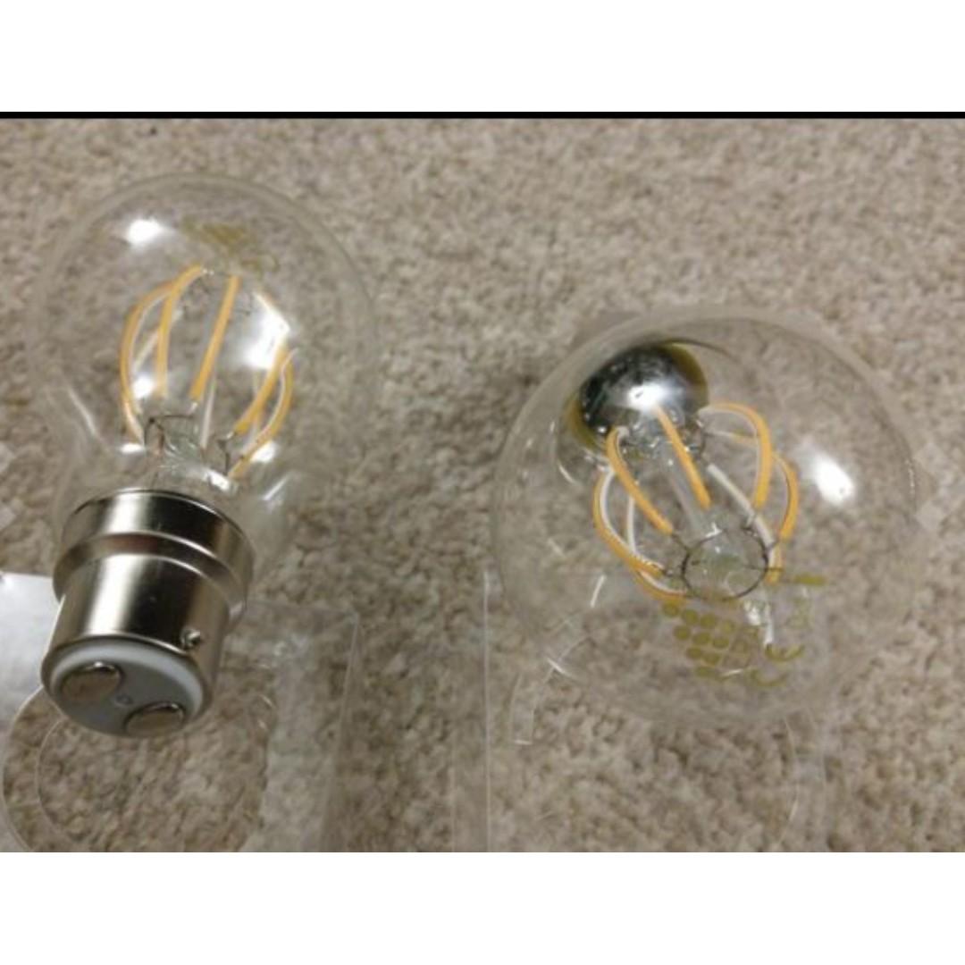 Graphene LED Filament Light Bulb 8W Dimmable, B22 Bayonet Base, 800lm ...