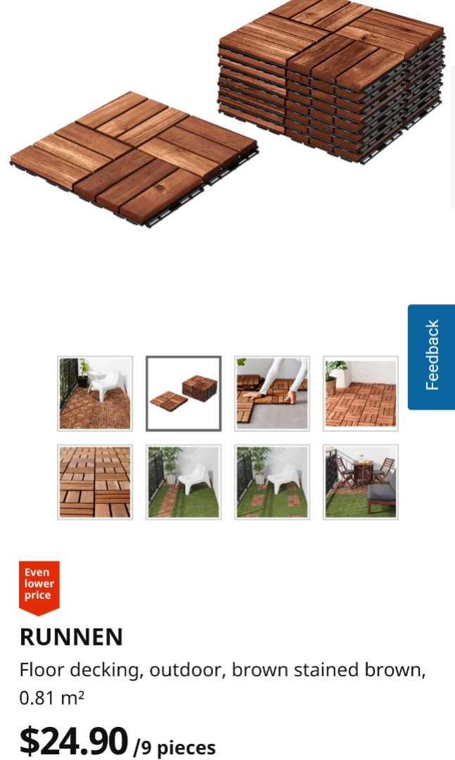 IKEA RUNNEN Floor Decking, Everything Else on Carousell