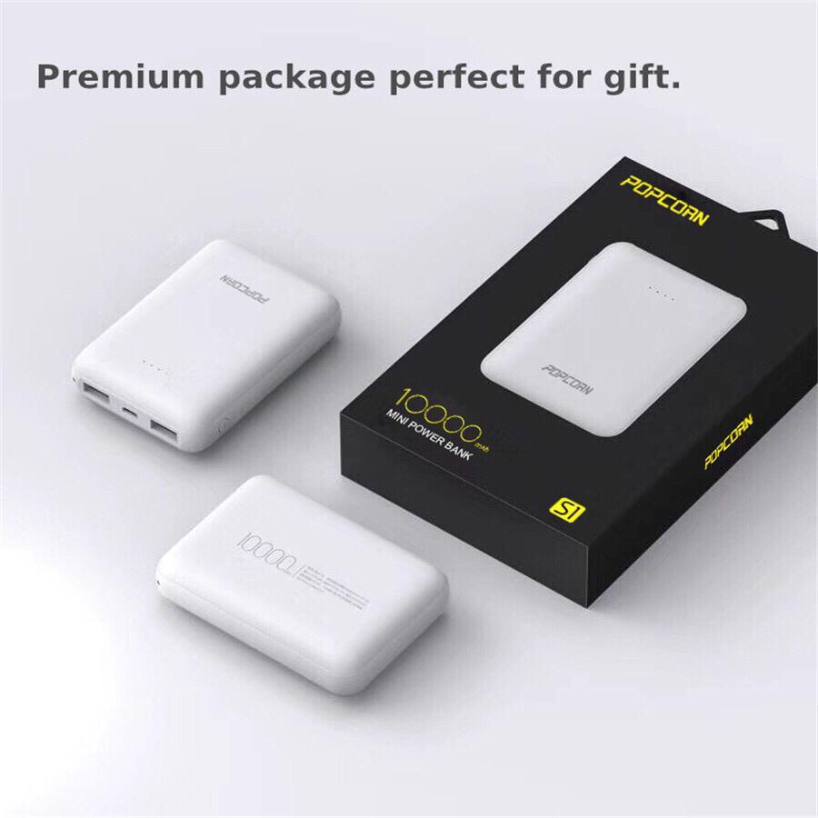 Original Popcorn S1 10000mAh Pocket Style Powerbank Black on Carousell