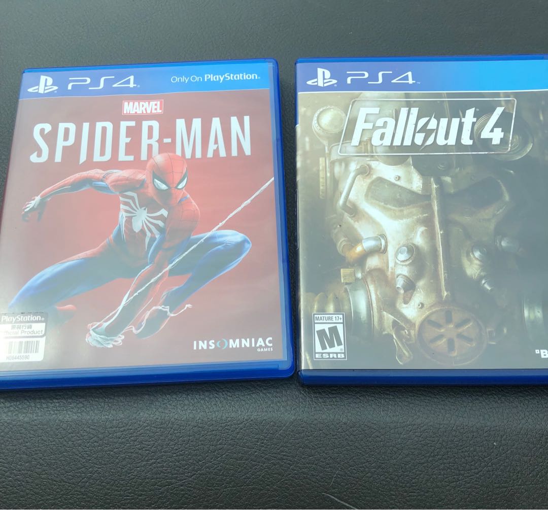 PS4 Games: Spiderman & Fallout 4, Video Gaming, Video Games ...