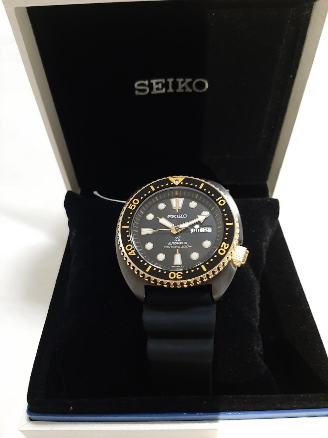 SEIKO PROSPEX Special Edition Black Gold Turtle SRPD46K1, Luxury ...