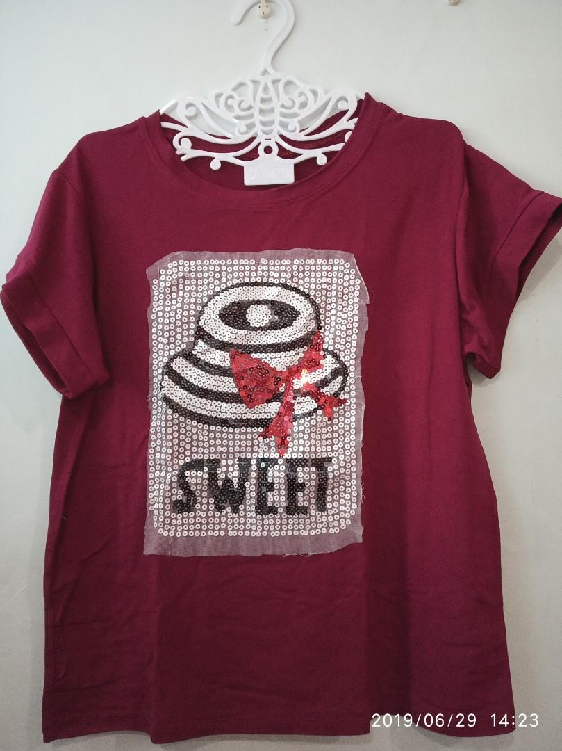 Sequence design Tee shirt, Women's Fashion, Tops, Shirts on Carousell