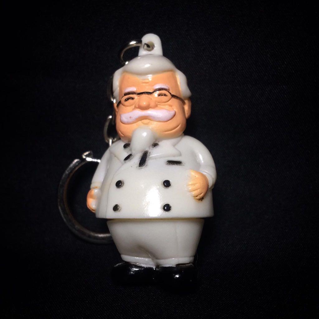 Vintage 1981 KFC Kentucky Colonel Sanders Plastic Figure Keychain ...