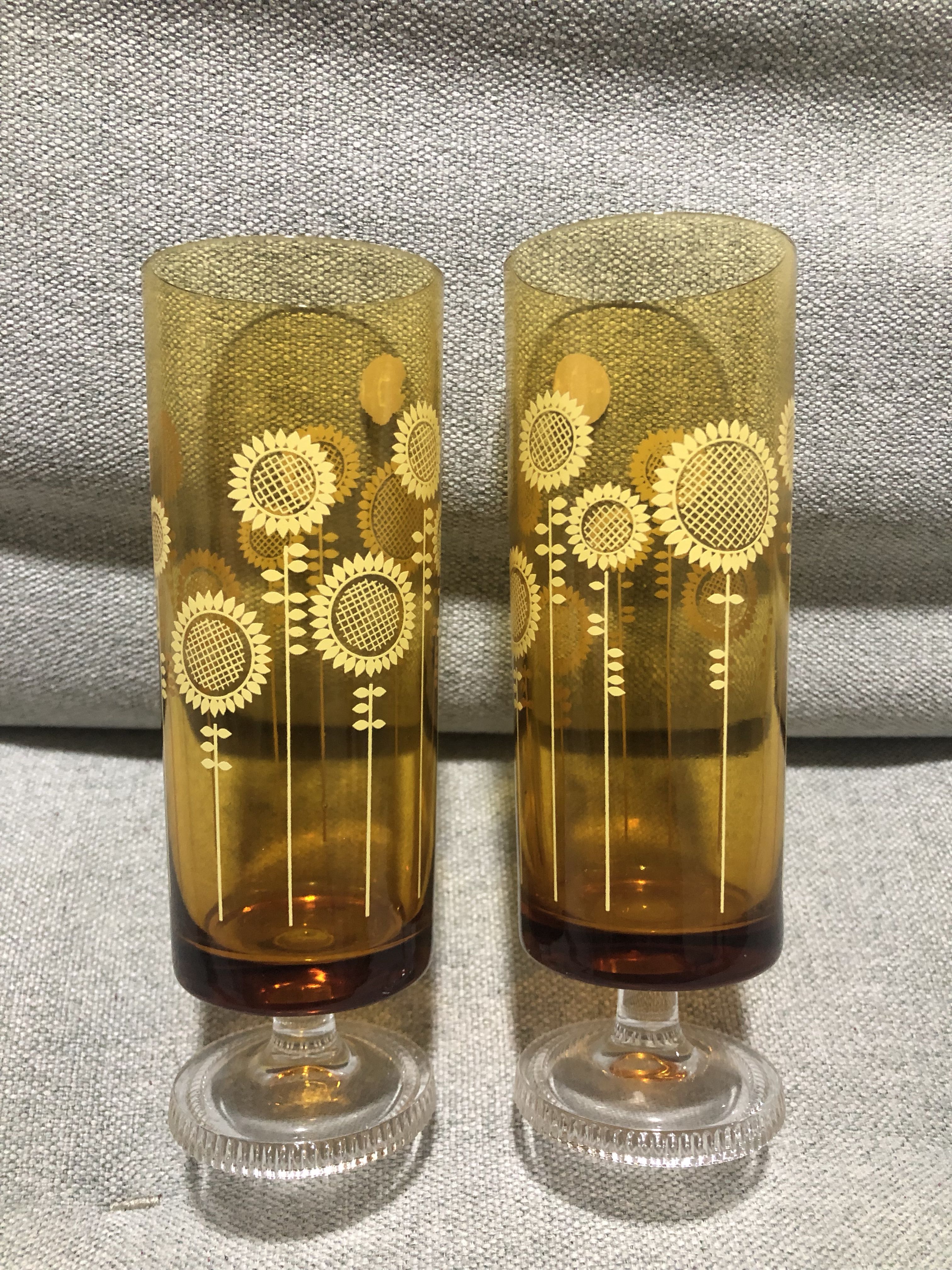 Vintage collectible Aderia footed glasses, Hobbies & Toys, Memorabilia & Collectibles, Vintage ...