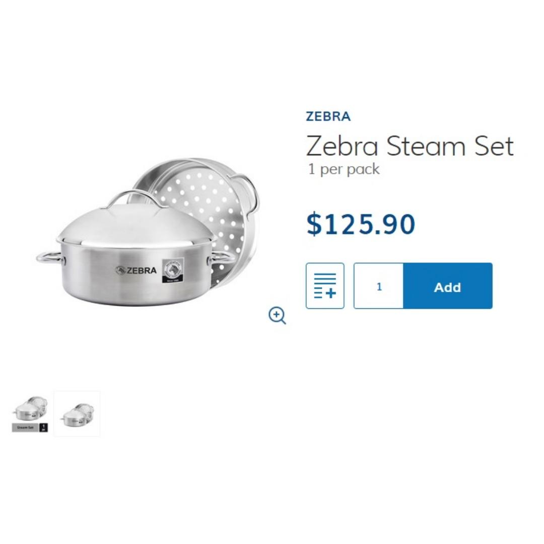 Zebra Steam Set, Furniture & Home Living, Kitchenware & Tableware ...
