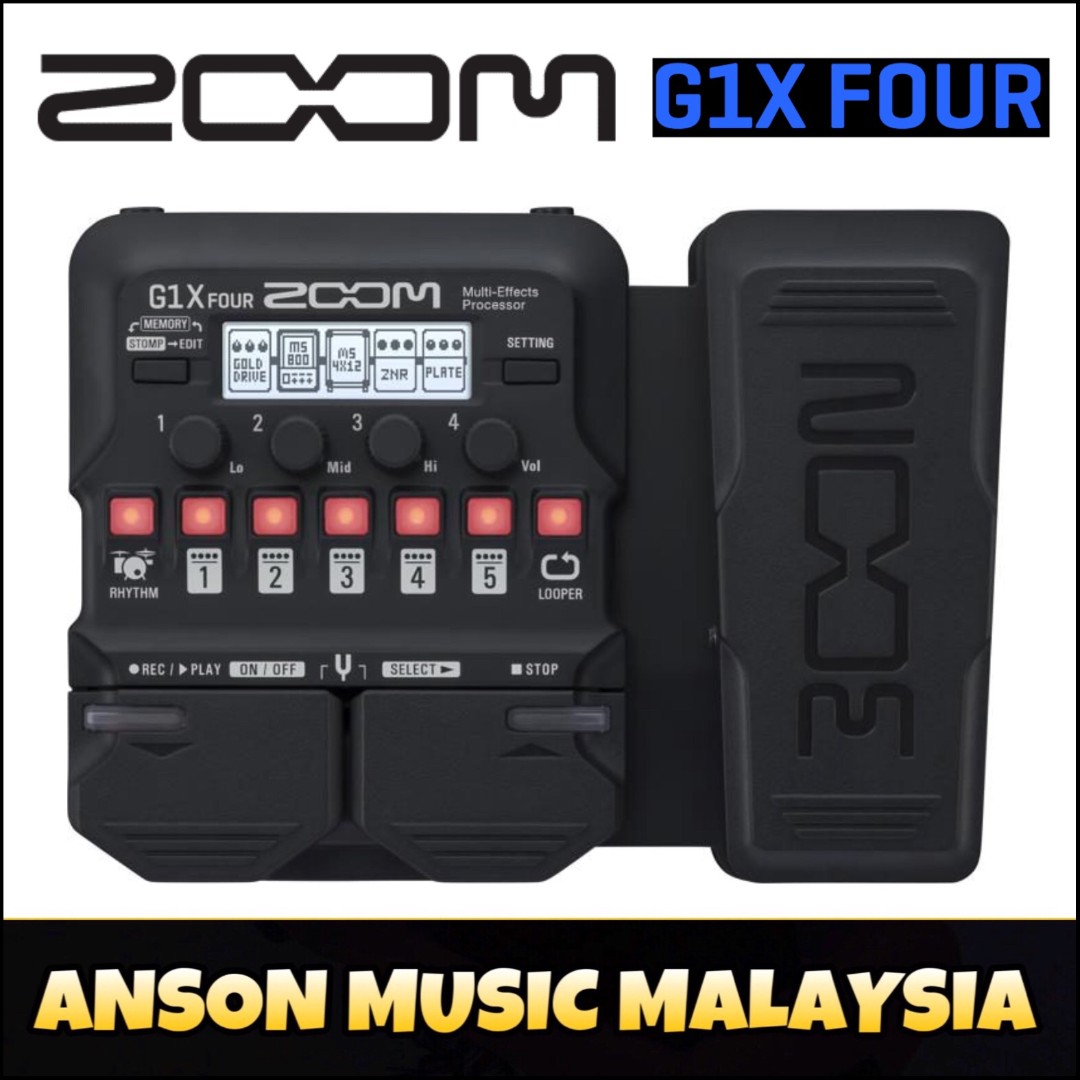 Zoom G1X FOUR Guitar Multi-Effects Pedal, Hobbies & Toys, Music & Media ...