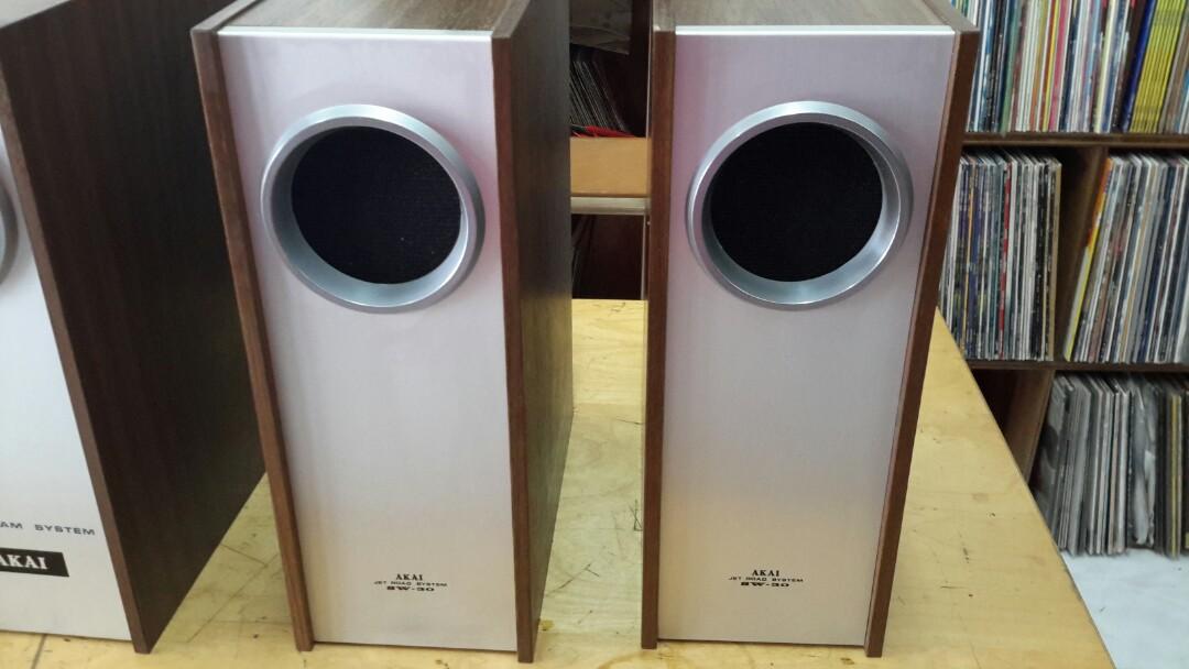 2 pairs of AKAI SW-30 full range speakers, Furniture & Home Living ...