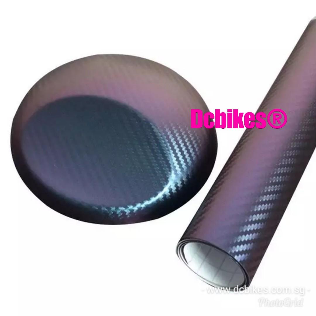 🆕! Oil Slick Chameleon 3D Carbon Fiber Matt Vinyl Decal 20cm X 152cm ...