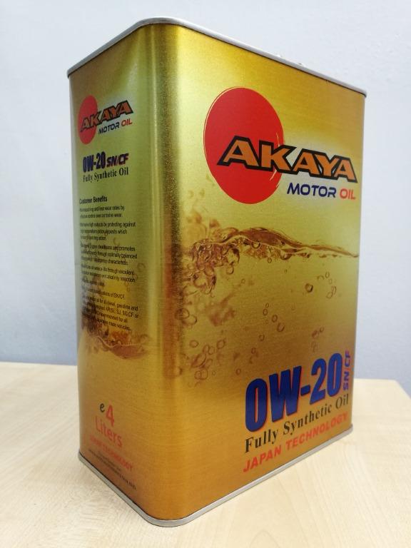 (JAPAN) AKAYA Motor Oil Fully Synthetic SN/CF 0W20, Auto Accessories on ...