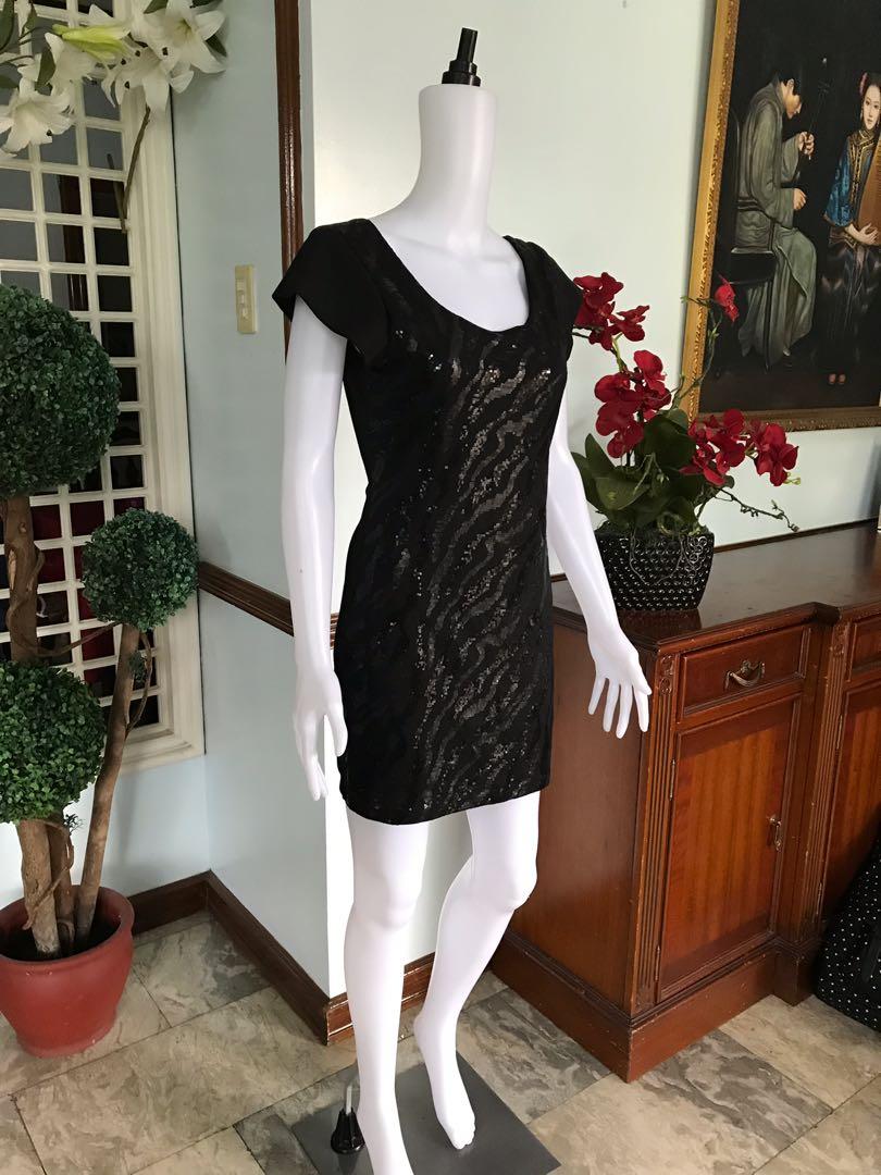 Black sequence design dress, Women's Fashion, Dresses & Sets, Dresses ...