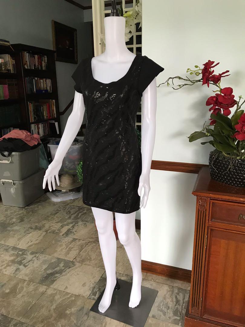 Black sequence design dress, Women's Fashion, Dresses & Sets, Dresses ...