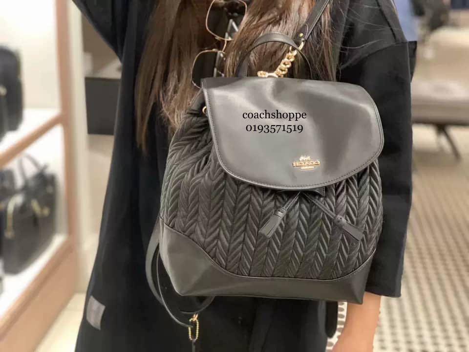 Coach Elle Backpack with Quilting, Women's Fashion, Bags & Wallets ...