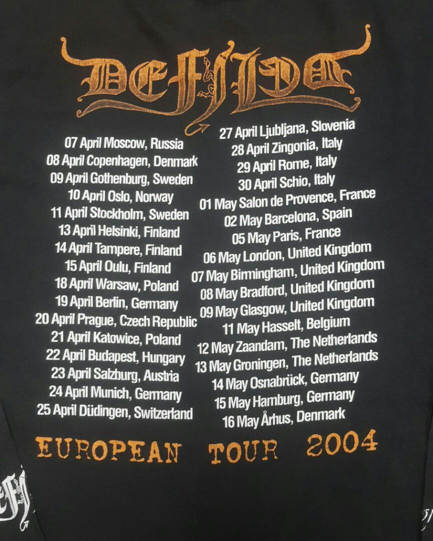 DEFILED - Divination European Tour 2004 ENTOMBED DISMEMBER ANATOMIA BUTCHER ABC, Men's Fashion ...