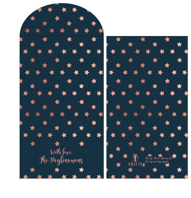 Personalized Money Envelopes - Rose Gold Stars, Hobbies & Toys ...