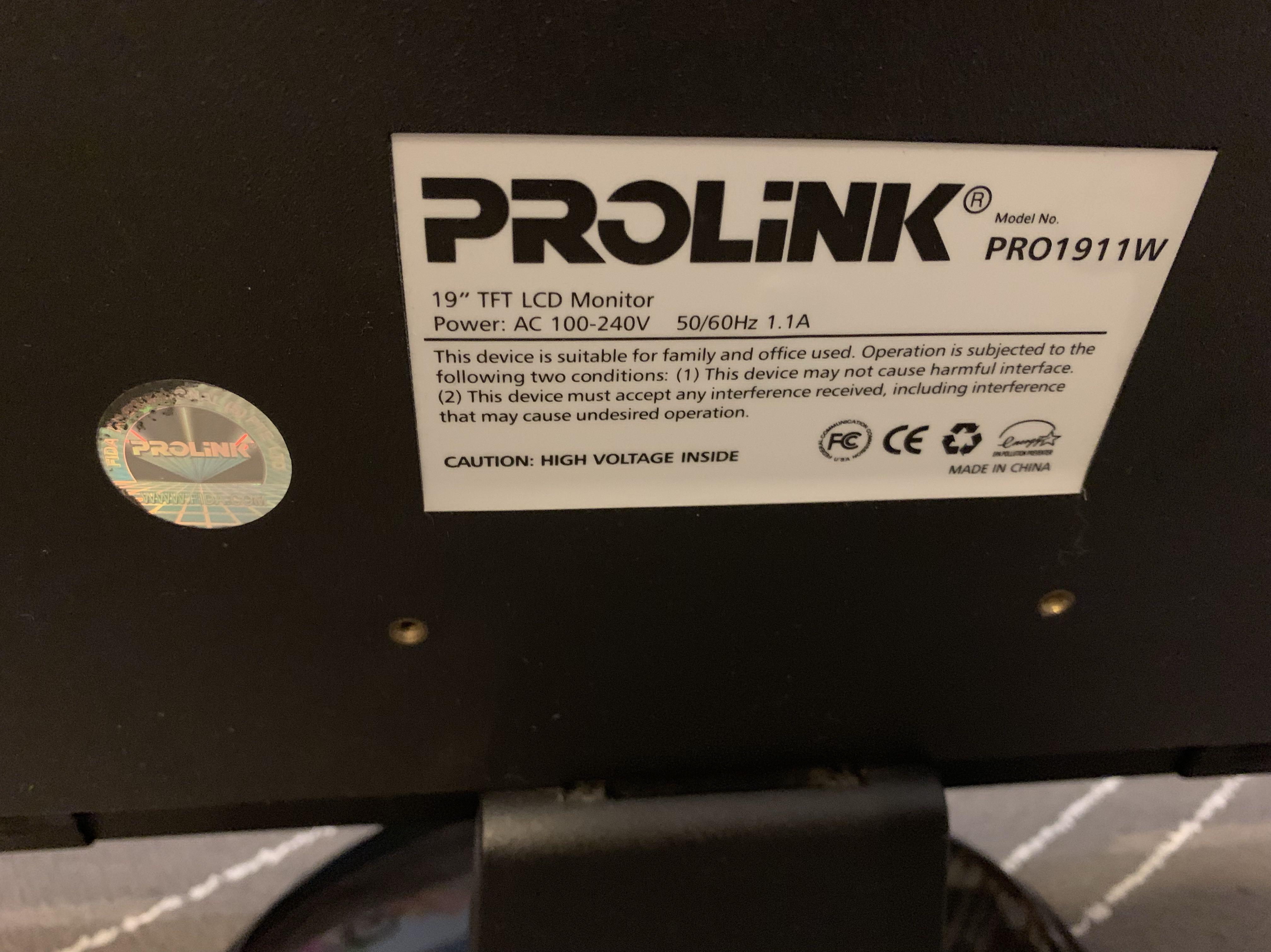 Prolink Computer Monitor, Computers & Tech, Parts & Accessories ...