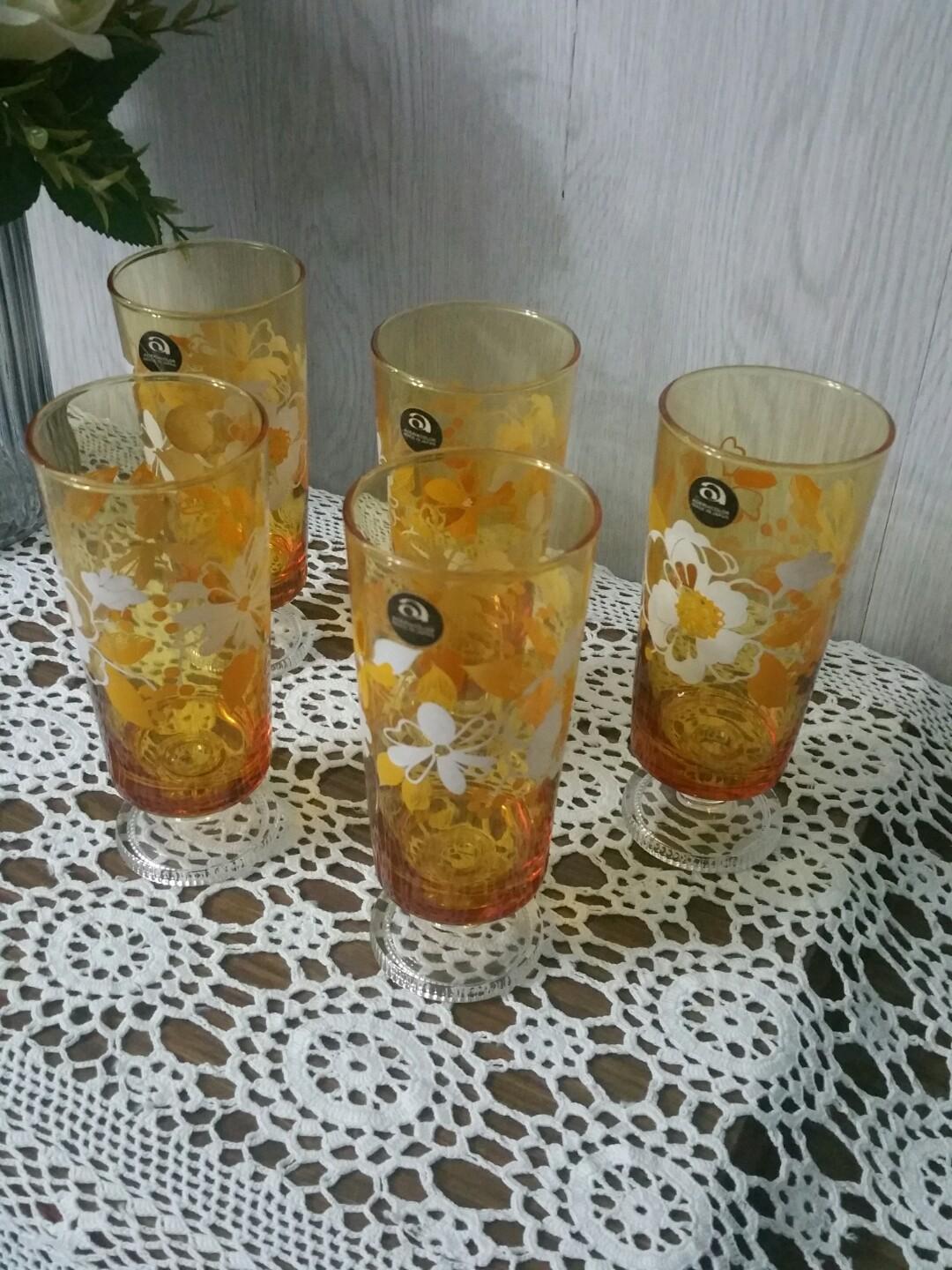 Vintage aderia footed glass, Hobbies & Toys, Memorabilia & Collectibles, Vintage Collectibles on ...