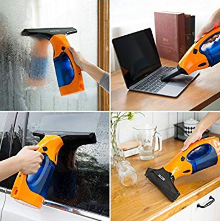 BESTEK Telescopic Window VAC, Cordless Window Cleaning Rechargeable ...