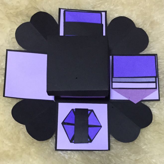 Black and purple explosion box, Furniture & Home Living, Home ...