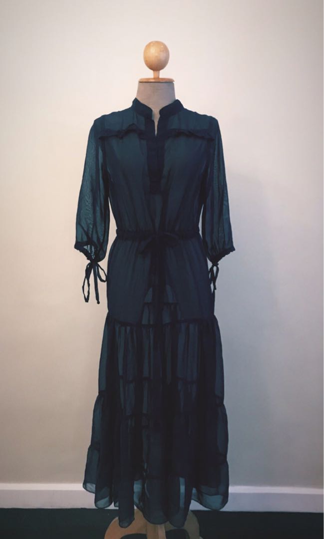 Blue spanish sheer maxidress, Women's Fashion, Dresses & Sets, Dresses ...