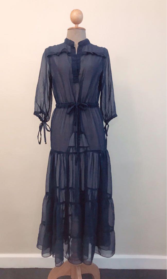 Blue spanish sheer maxidress, Women's Fashion, Dresses & Sets, Dresses ...