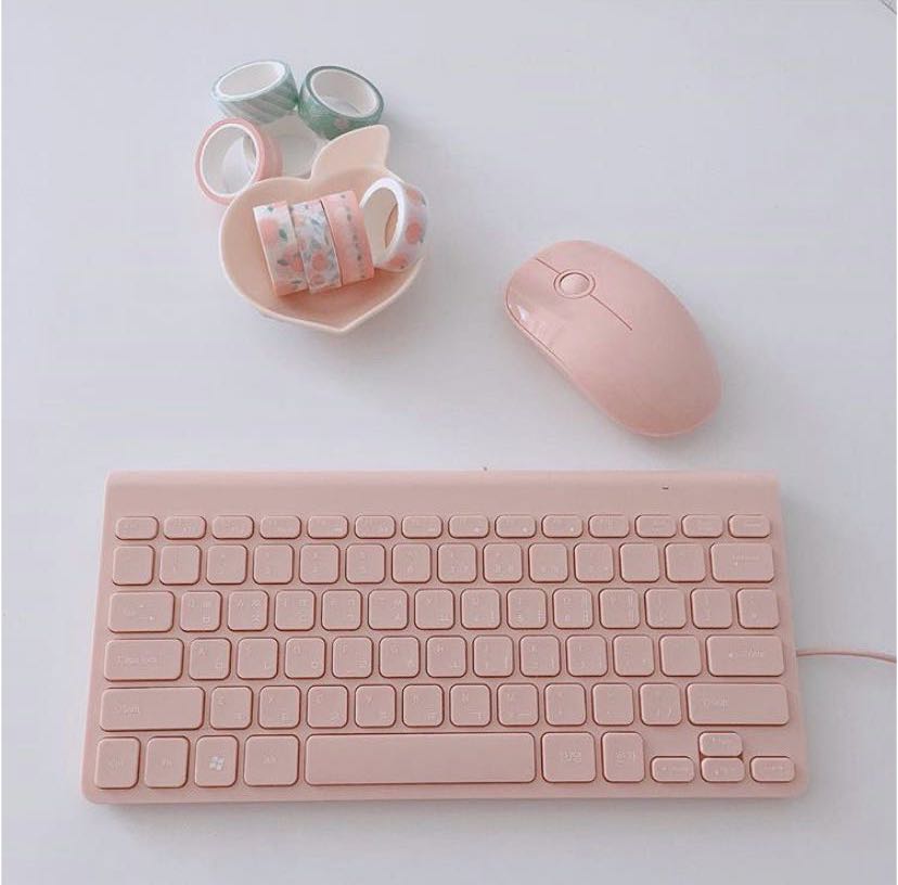 [BNIB] Daiso KOREA Peach Keyboard, Electronics, Computer Parts ...