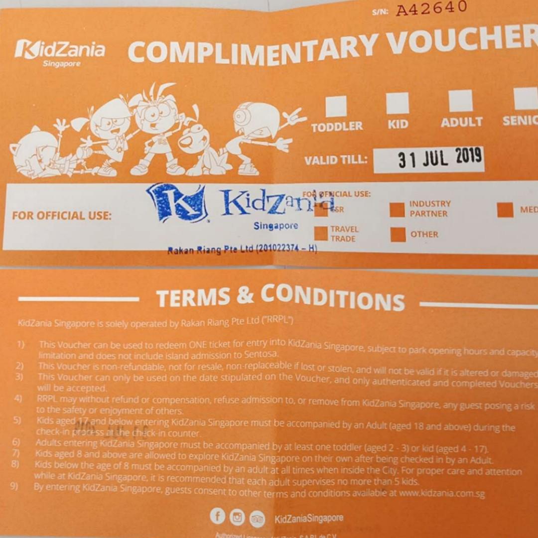 Kidzania ticket, Tickets & Vouchers, Vouchers on Carousell