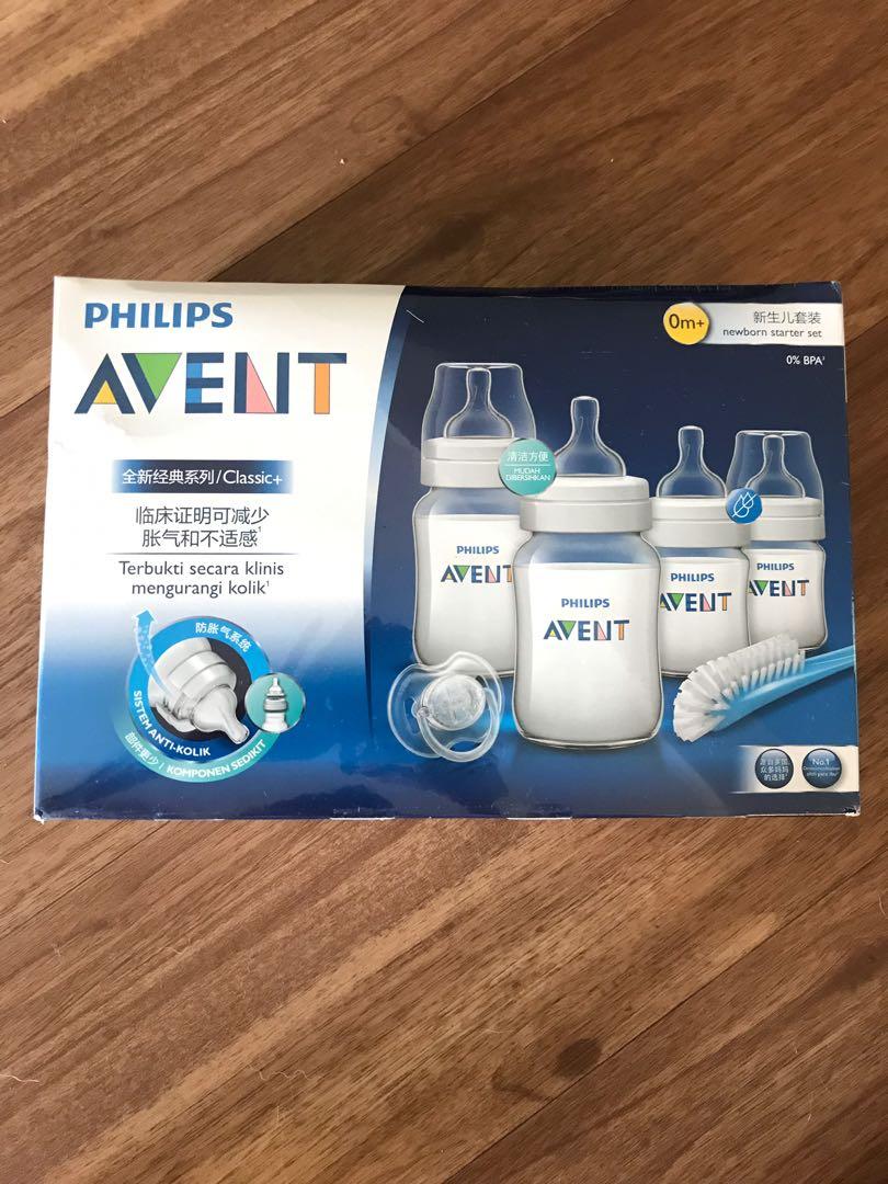 Philips Avent Classic Bottles & Brush Starter Kit Set, Babies & Kids ...