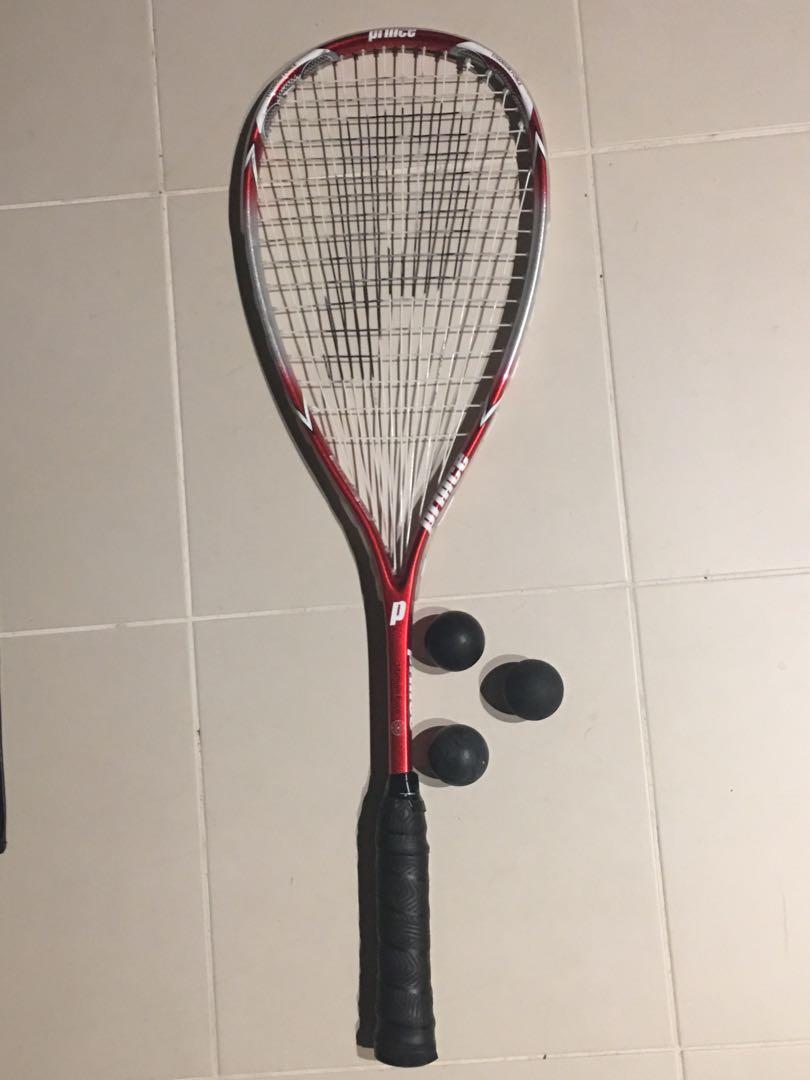 Prince Titanium Force Squash Racket, Sports Equipment, Sports & Games ...