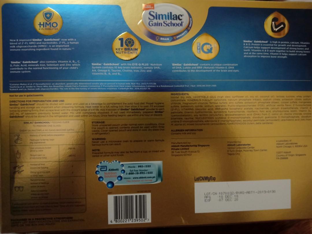Similac Gain School Four, Babies & Kids, Nursing & Feeding, Weaning ...