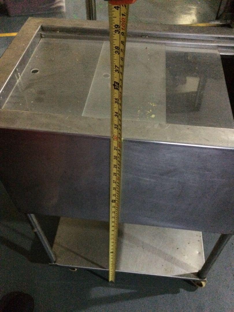 Stainless Steel Ice Bin Trolley, Everything Else on Carousell