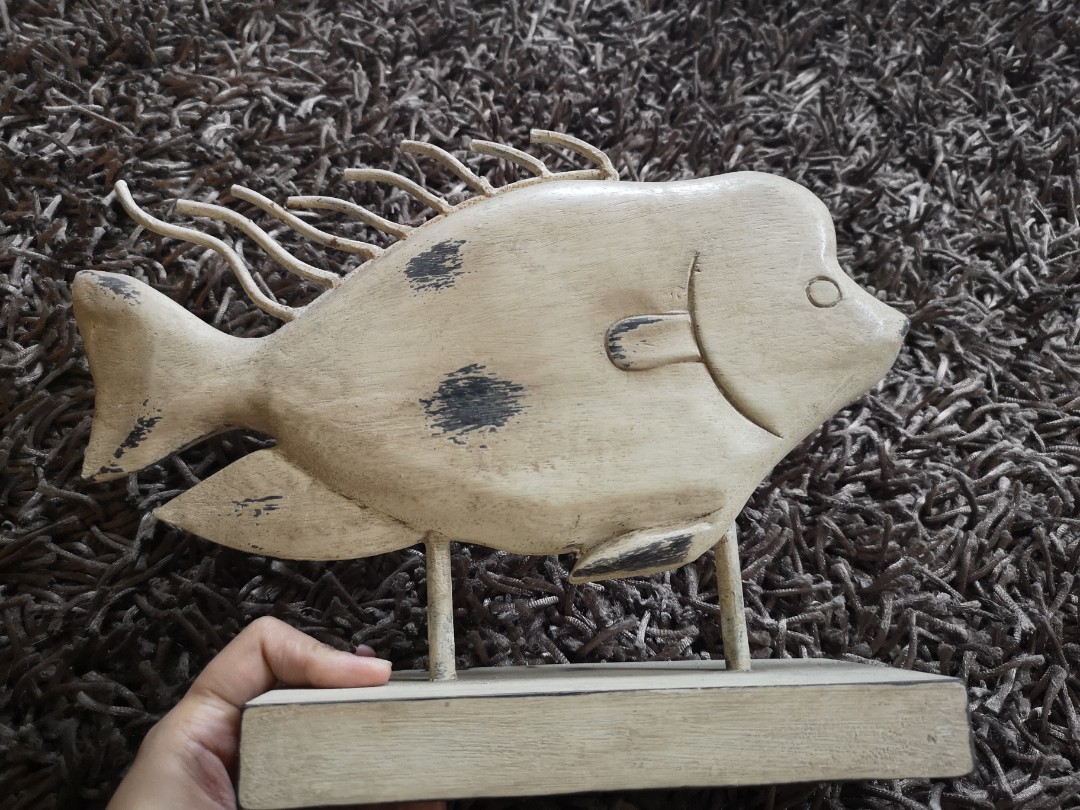 Thai Wooden Fish Display, Furniture & Home Living, Home Decor, Other ...