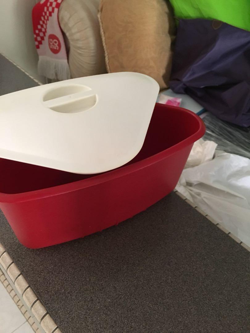 Tupperware bin with cover, Furniture & Home Living, Kitchenware ...