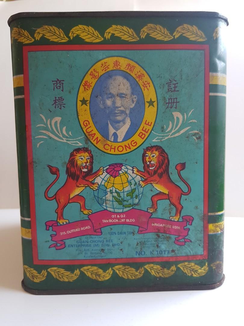 Vintage Chinese tea tin, Furniture & Home Living, Kitchenware ...