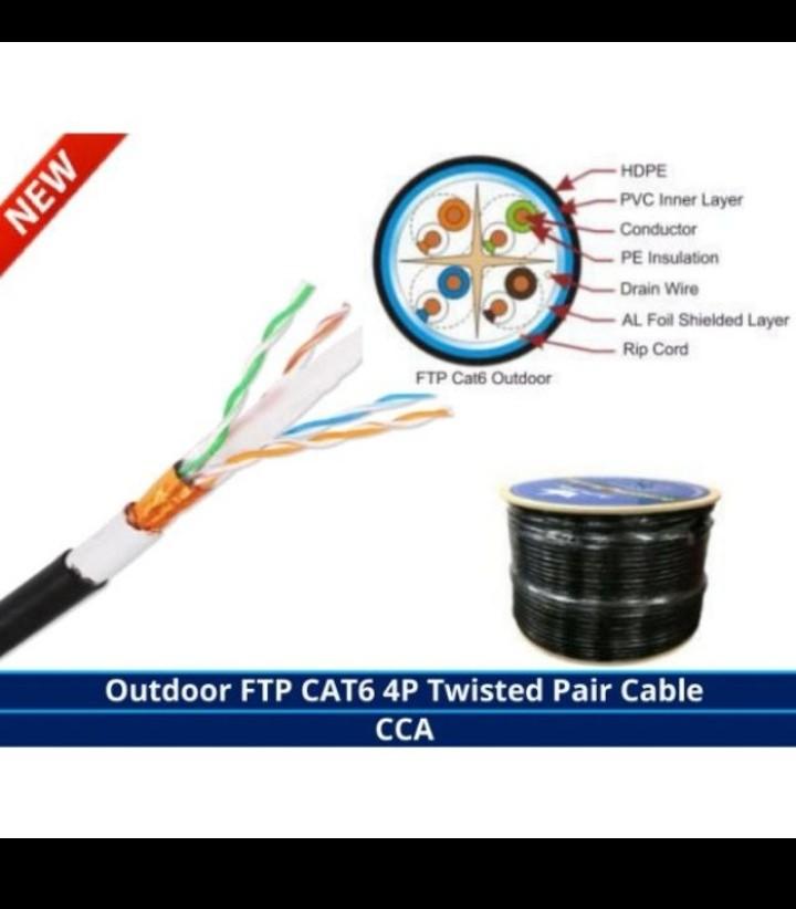AD-LINK FTP Cat6e outdoor black lan cable, Computers & Tech, Parts ...