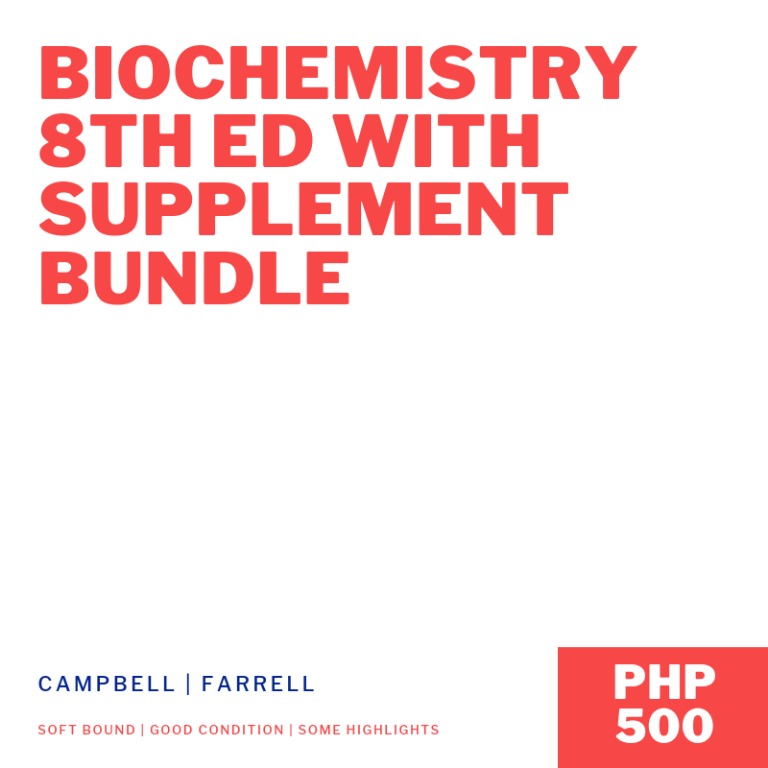 BIOCHEMISTRY 8TH ED WITH SUPPLEMENT BUNDLE, Hobbies & Toys, Books ...