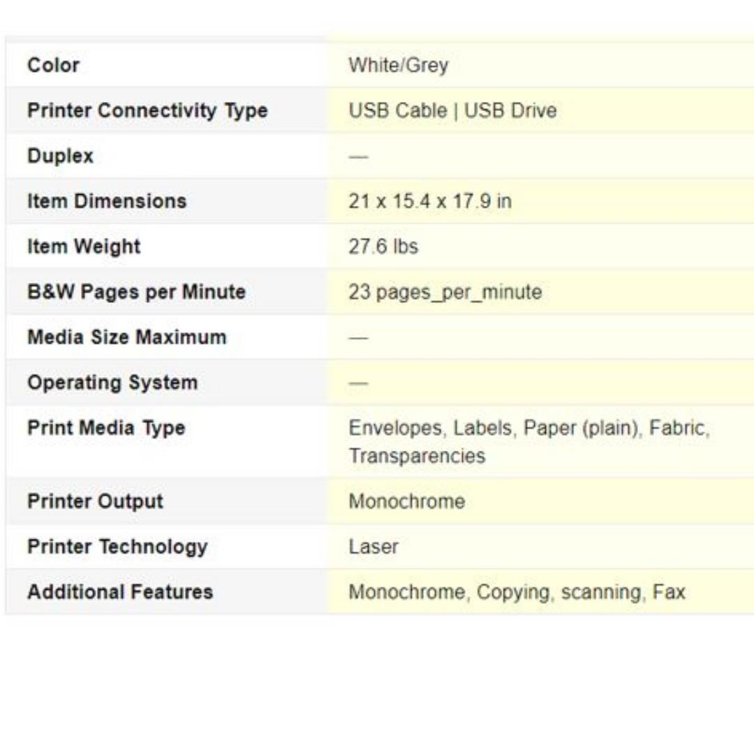 Canon ImageCLASS MF4350d Laser All-in-One Printer, Computers & Tech ...
