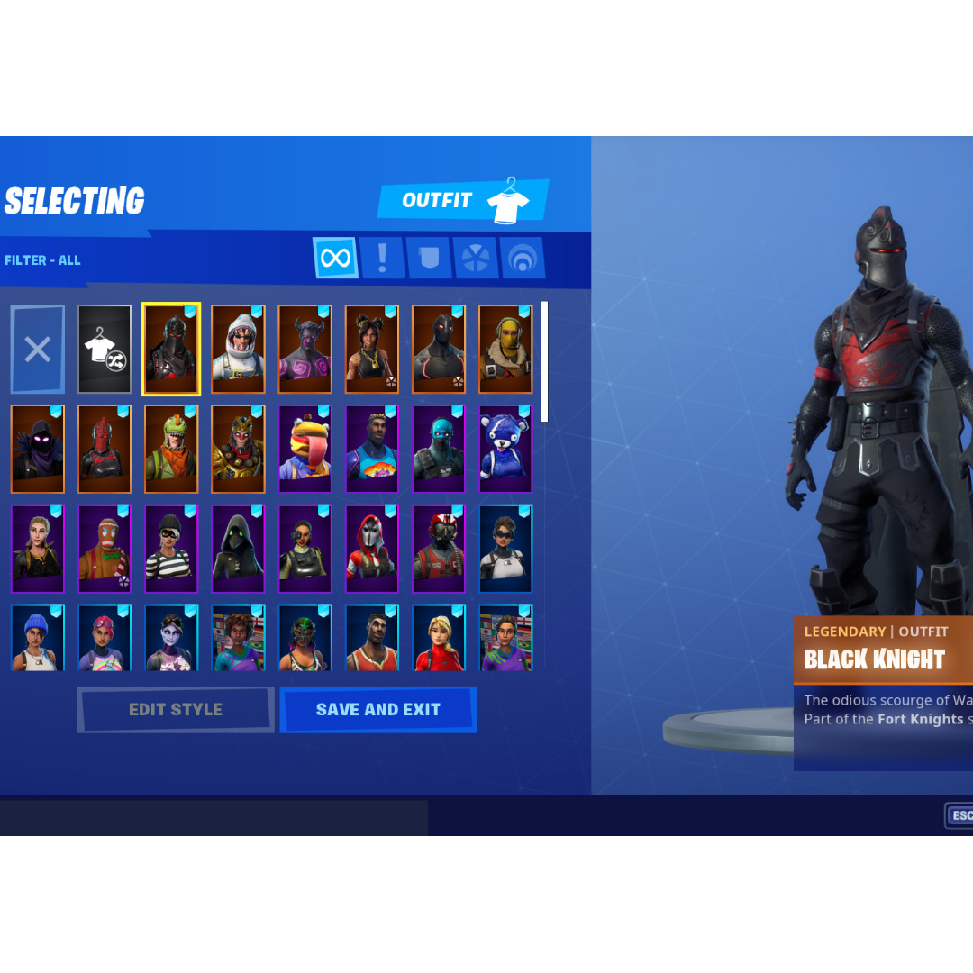 FA CRAZY STACKED OG BLACK KNIGHT FORTNITE ACCOUNT, Video Gaming, Gaming ...