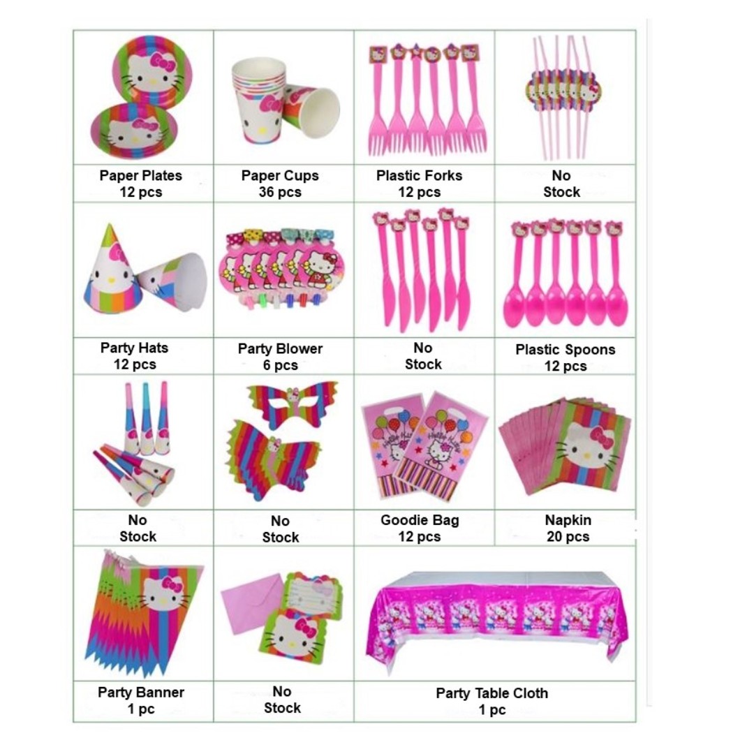 Hello Kitty Party-ware Set, Everything Else on Carousell