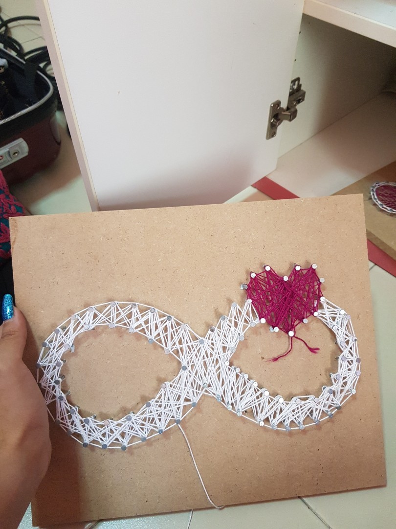Infinity heart string art FREE, Hobbies & Toys, Stationery & Craft, Art ...