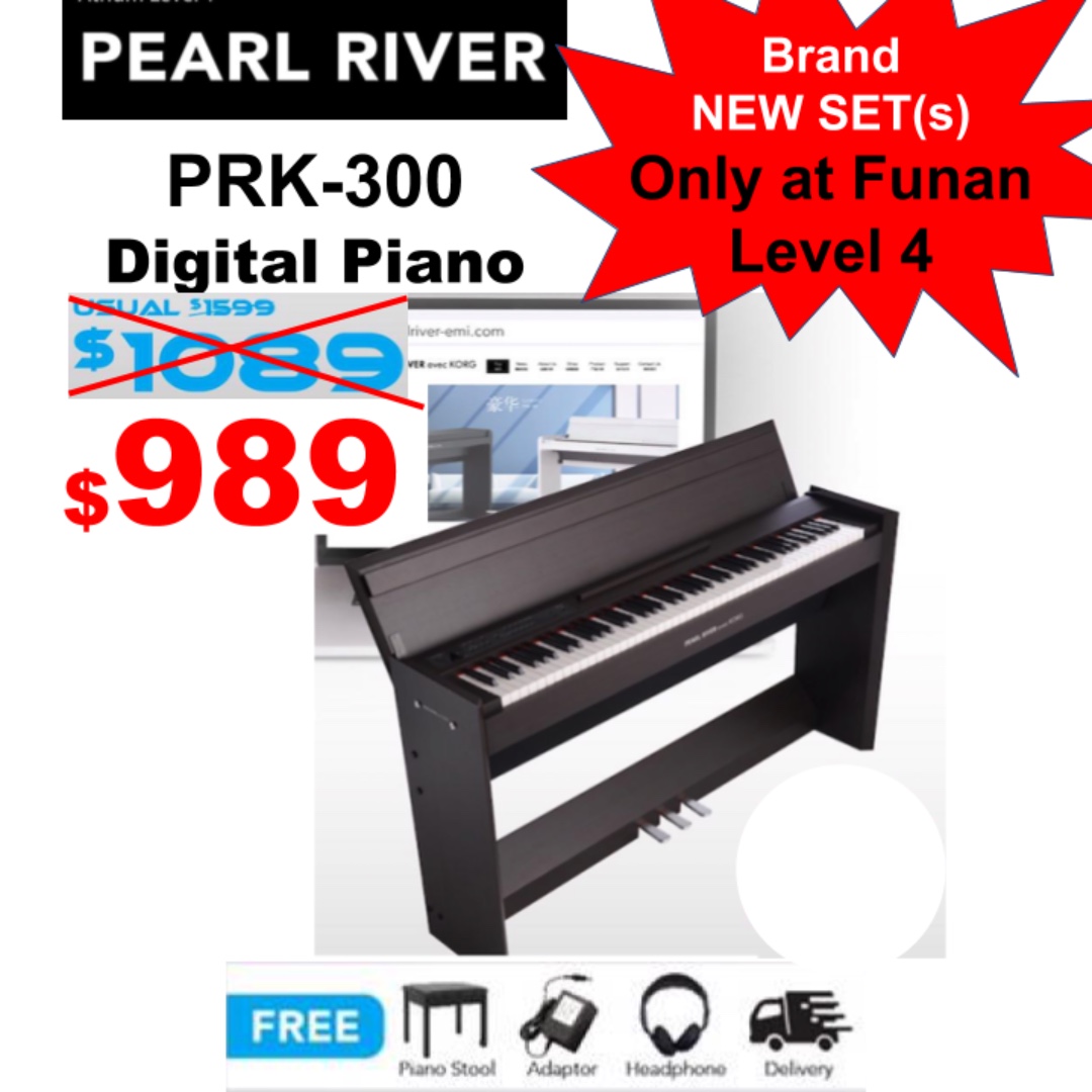 PEARL RIVER Digital Piano PRK-300 , Natural Weighted Hammer (NH) Japan ...