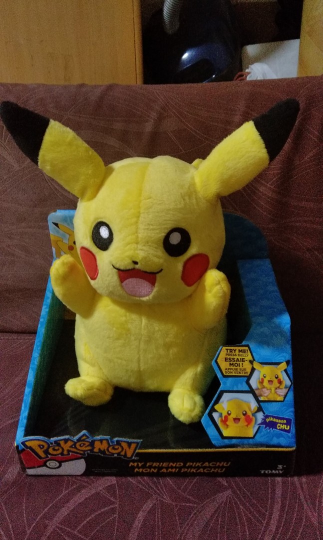 Talking Pikachu plushie from Takara Tomy, Hobbies & Toys, Toys & Games ...